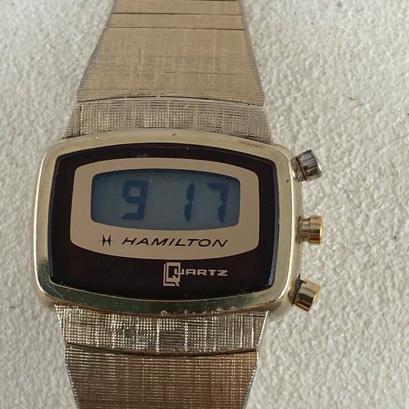 Hamilton | Accessories | Hamilton Lcd Watch From The 97s In 10k Rolled ...